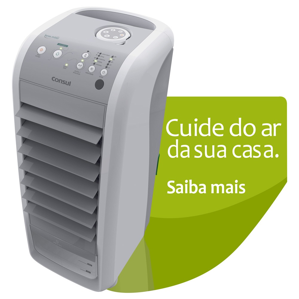Climatizador de Ar Consul Bem Estar C1F06AB Frio com Controle Remoto ...