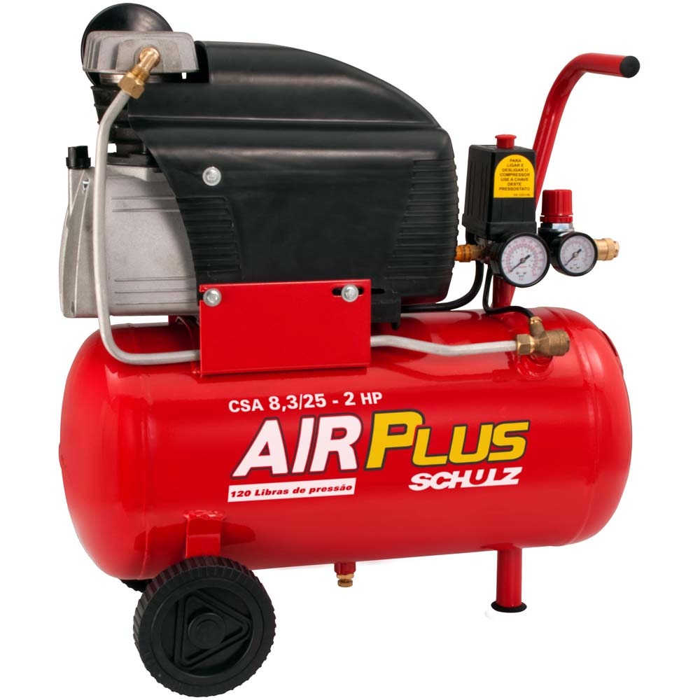 Compressor de Ar Schulz Air Plus CSA com 8,3 PCM e 25 L - Compressores ...