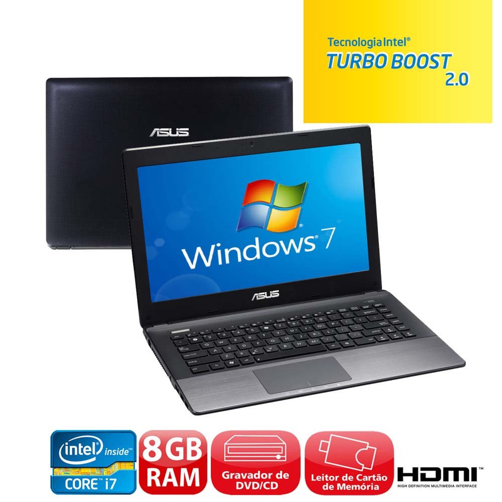 Notebook Asus K45VM-VX105Q com Intel® Core™ i7-3610QM, 8GB, 750GB ...