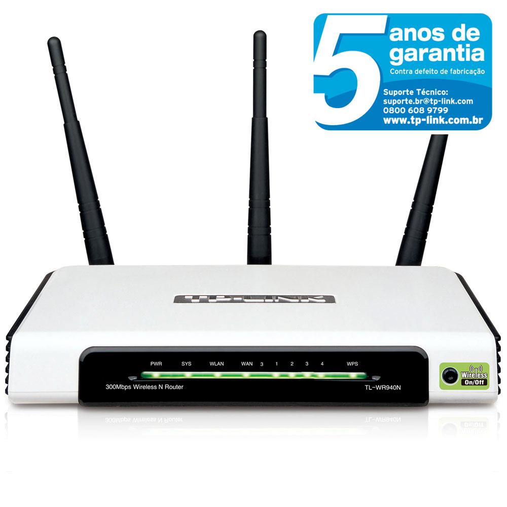 Roteador TP-Link TL-WR940N Wireless de 300Mbps com 3 Antenas ...