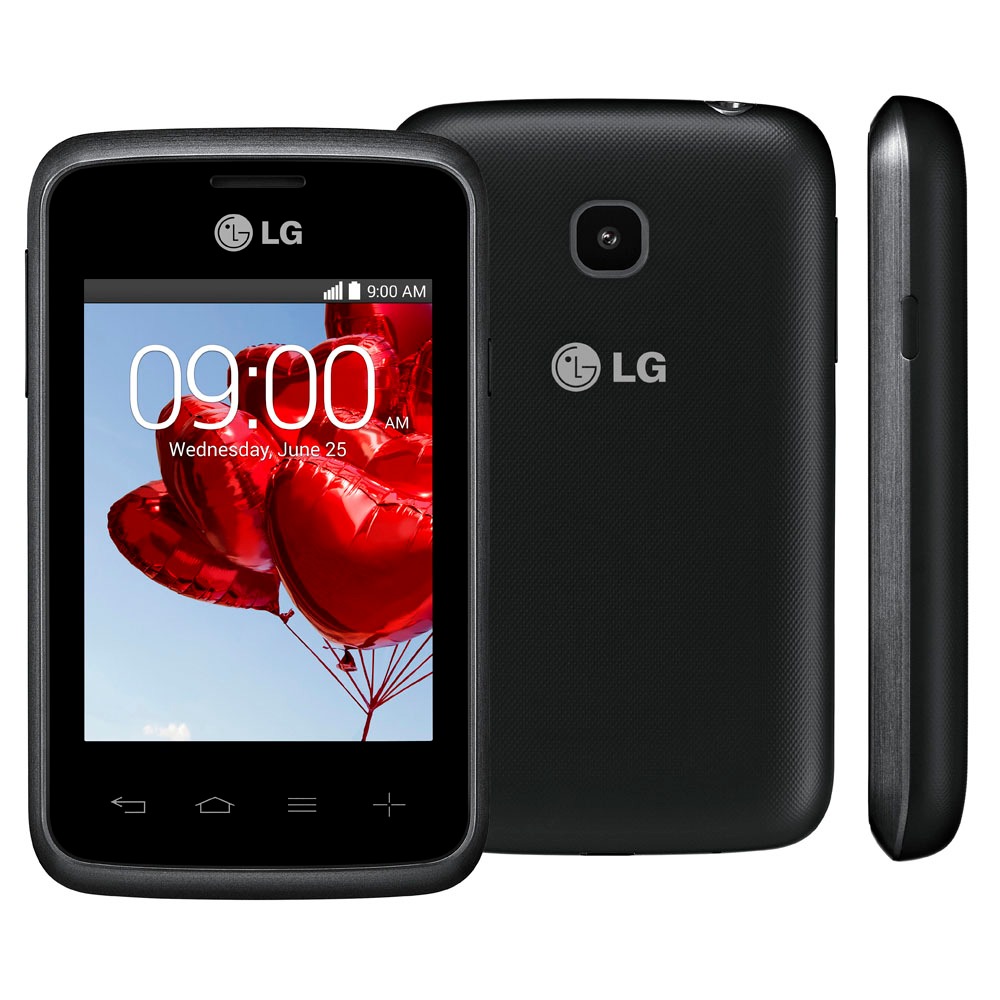 Smartphone LG L20 D100 Preto/Titanium Single Chip com Tela 3”, Android ...