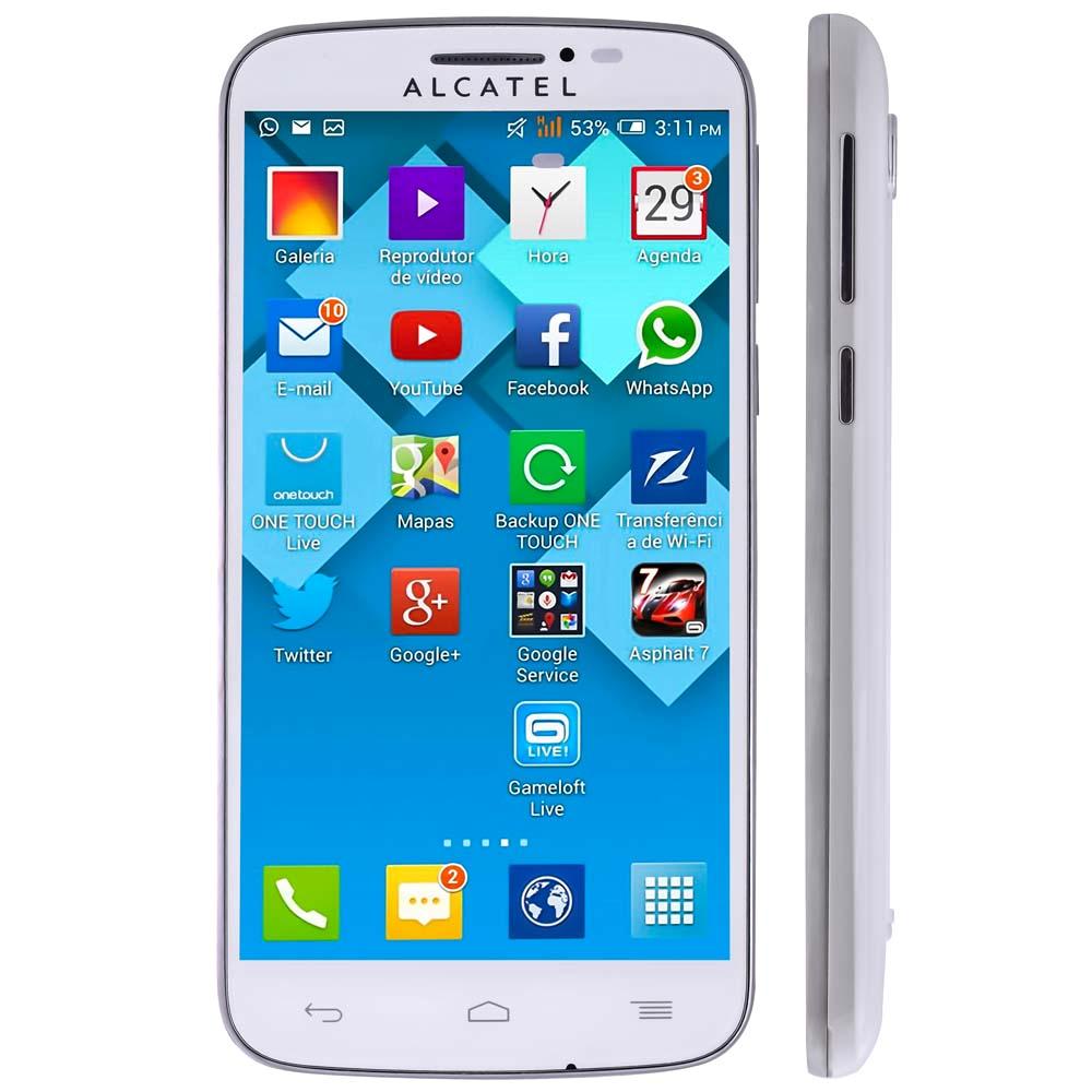 Celular Desbloqueado Alcatel One Touch Pop C7 Branco com Tela 5”, Dual ...