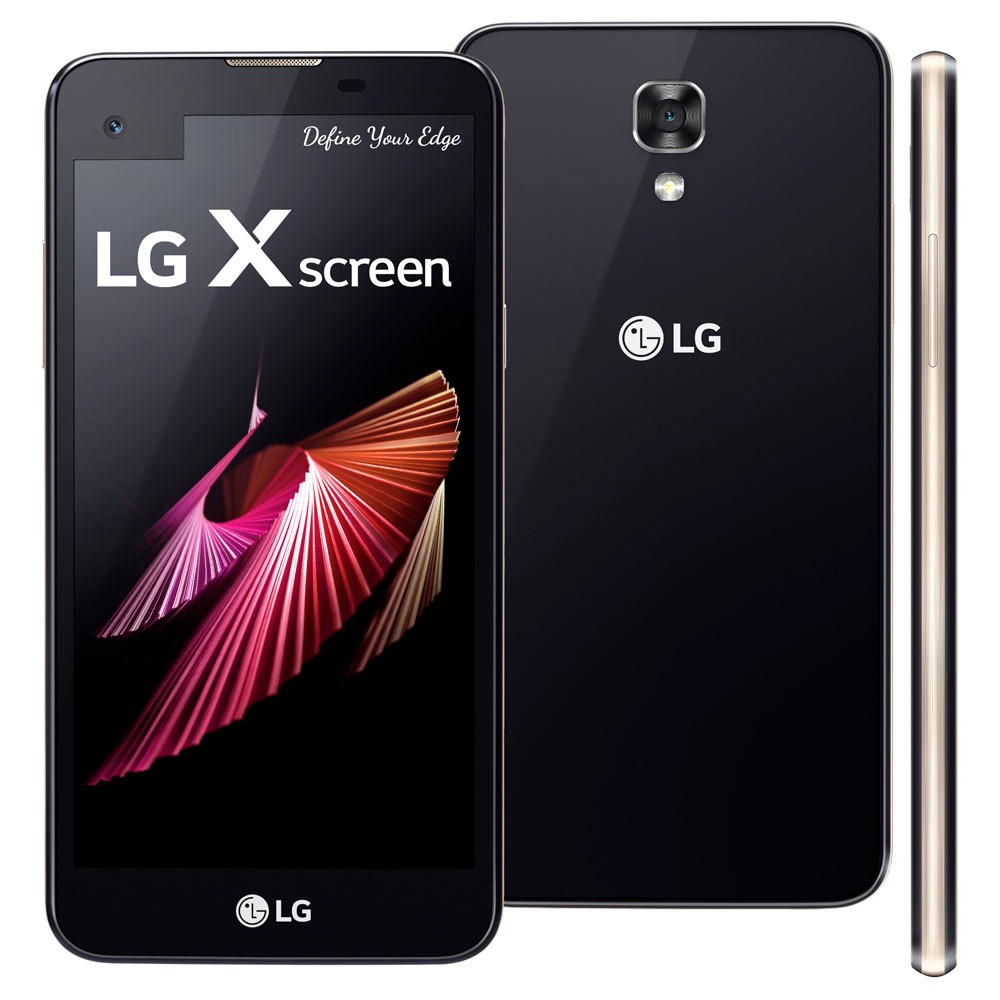 Smartphone LG X Screen Preto com 16GB, Tela de 4.9" + 0,23", Android 6. ...