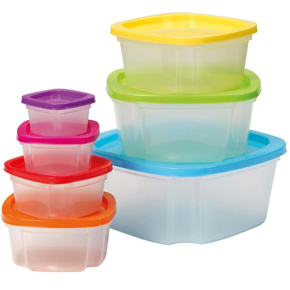 Conjunto de Potes de Plástico para Alimentos com 7 Peças Kizmos ...