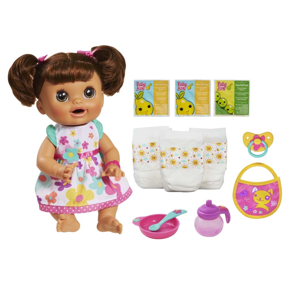 Boneca Baby Alive Hasbro Comer e Brincar Morena A3851 - Baby Alive no ...