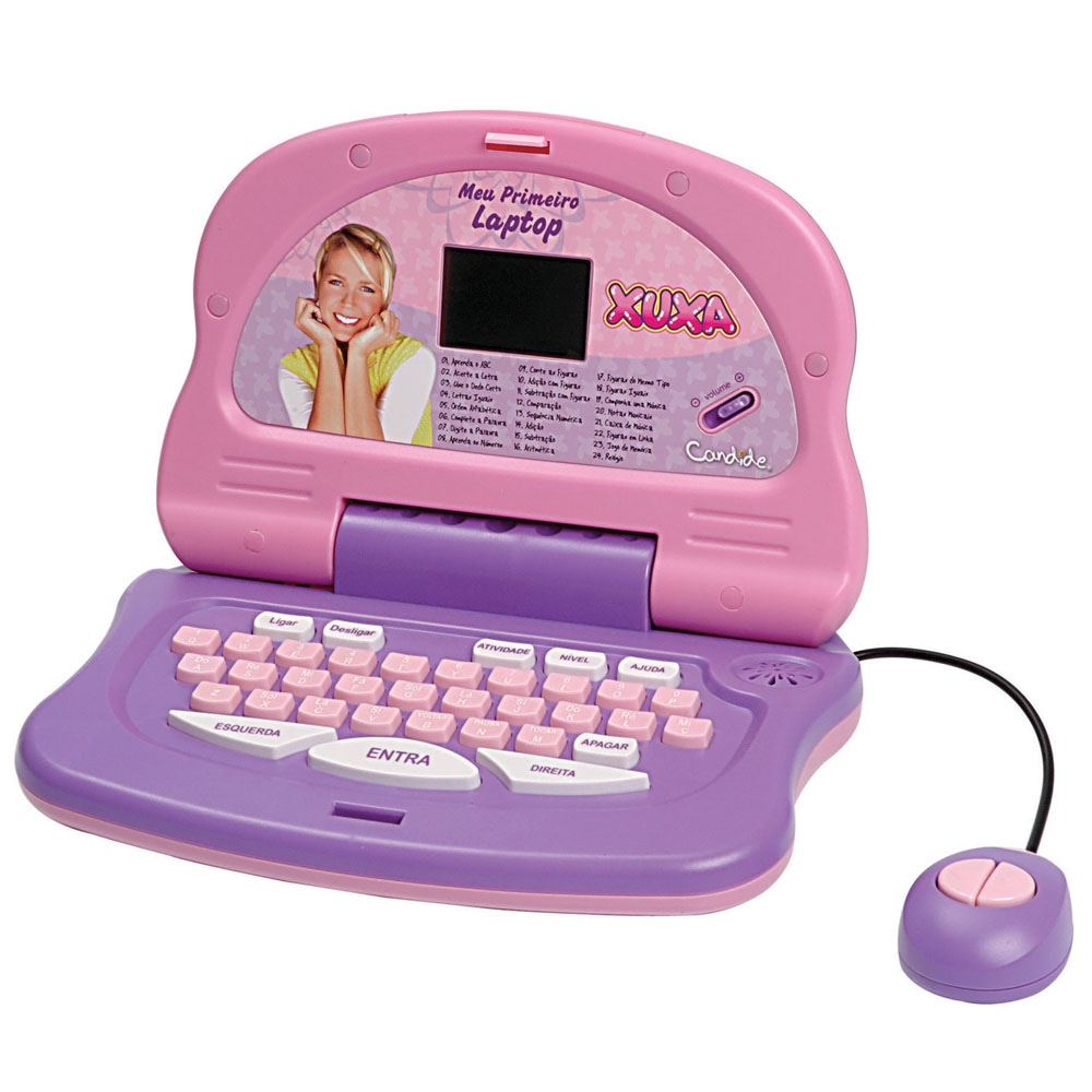 Meu Primeiro Laptop Candide Xuxa c/ 24 Atividades - Rosa - Notebooks ...
