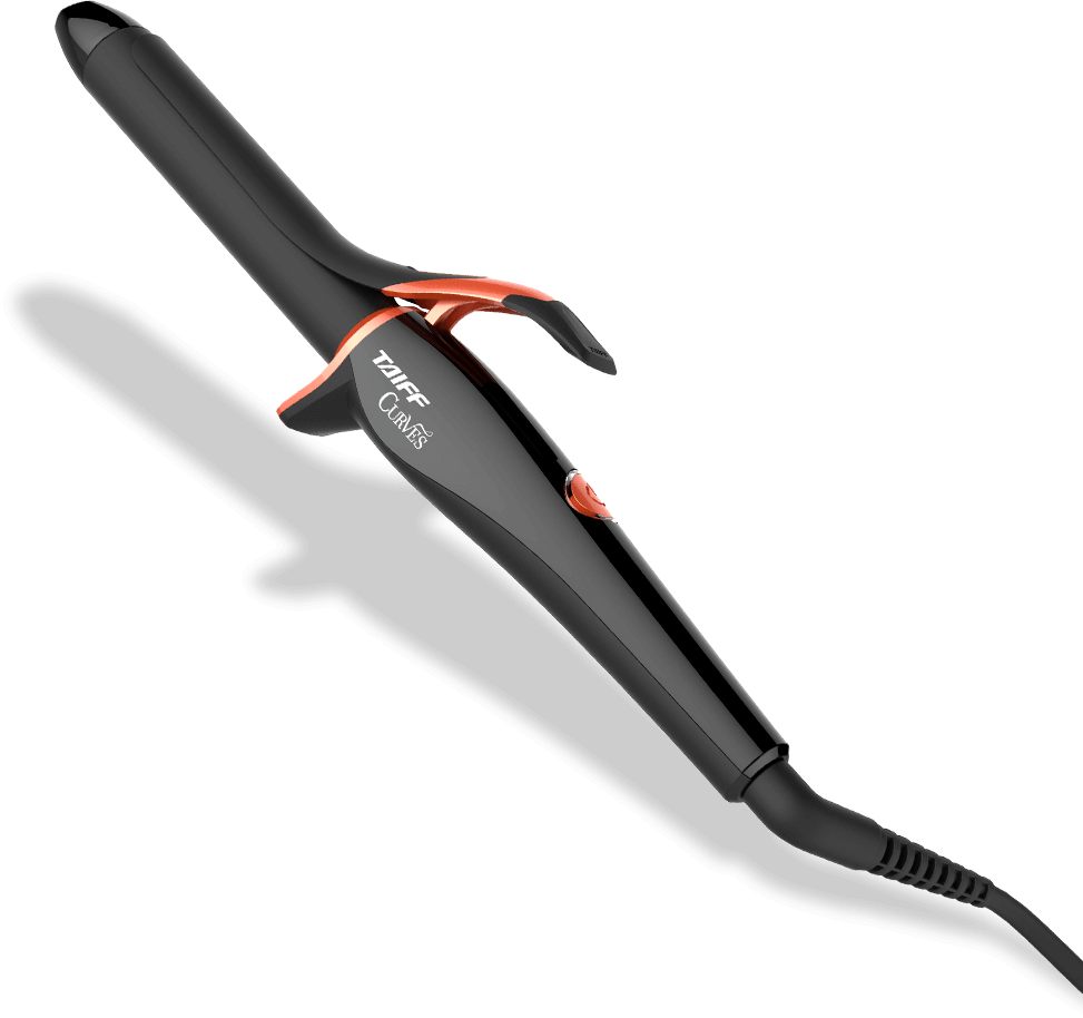 Modelador de Cachos Taiff Curves 1" 2,5 cm com Cabo Giratório Preto 210 ...
