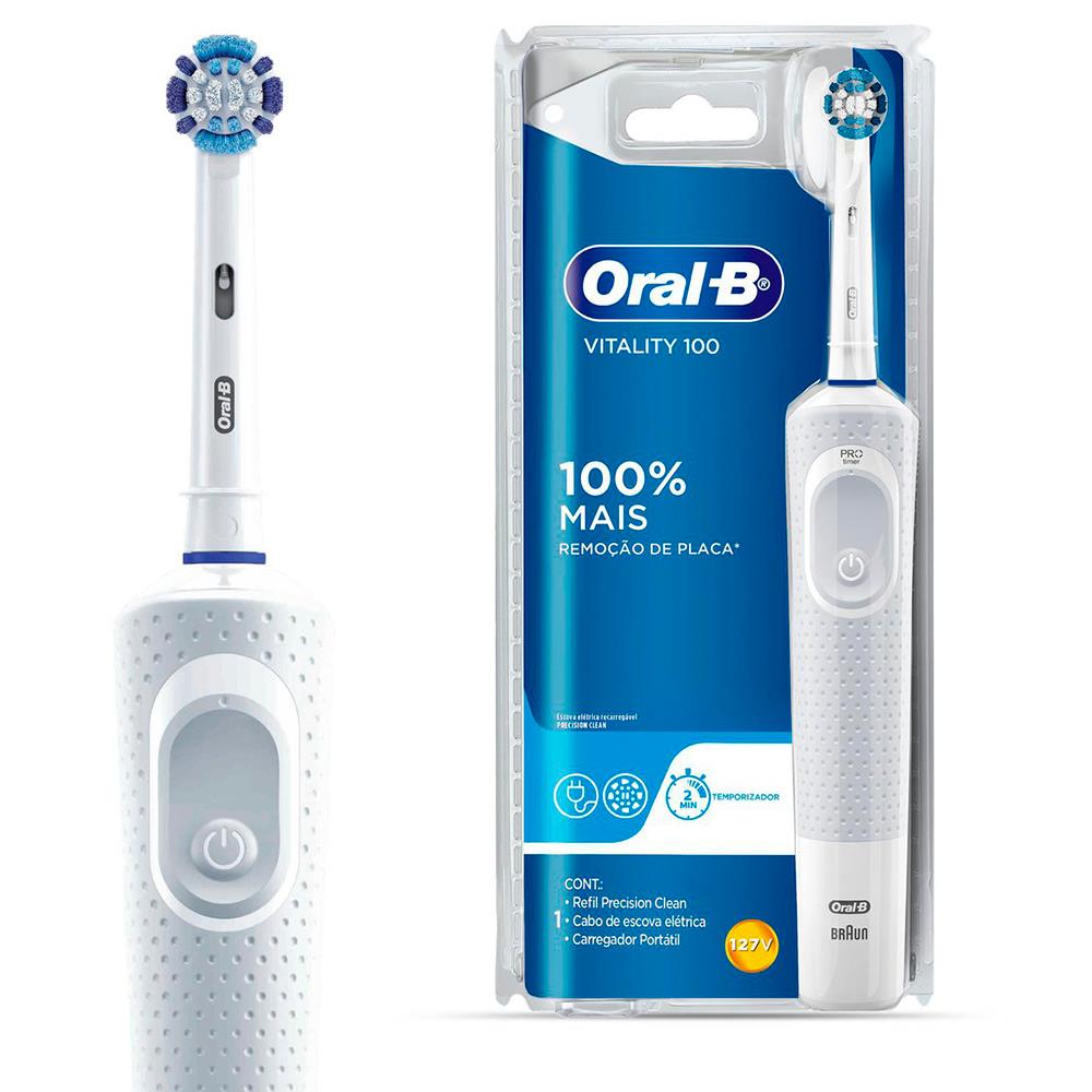 Escova Dental Elétrica Oral-B Vitality Recarregável - Escova Elétrica ...